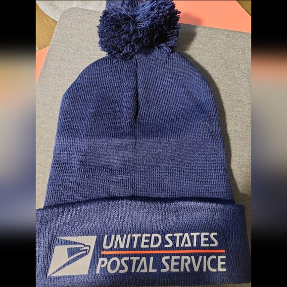 Accessories | Postal Pom Pom Beanie Hat With Reflective Design | Poshmark